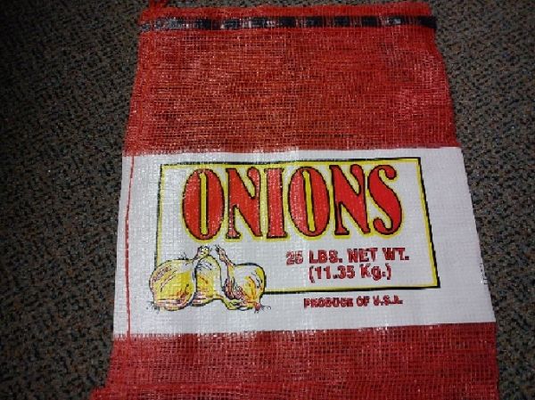 Item No 1191: 25lb Mesh Onion Bag with drawcord, Red or White, Qty ...