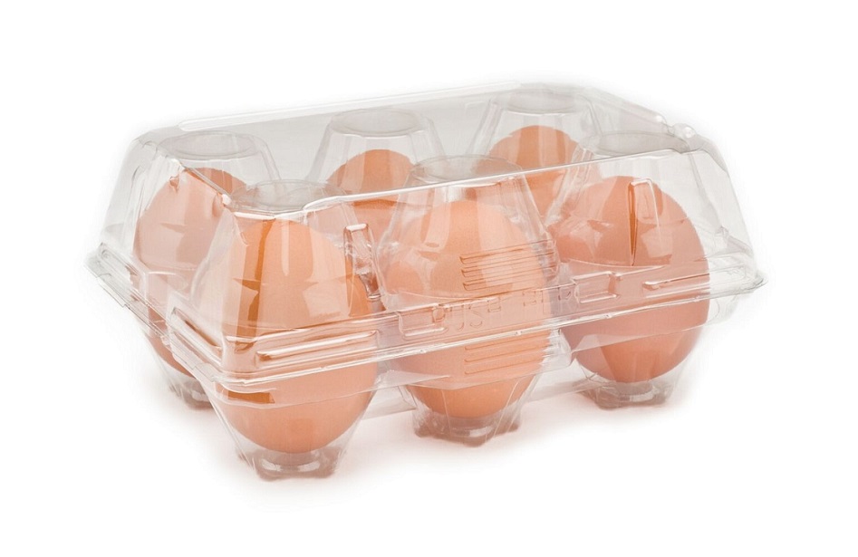 Item No 1592 6 ct Tri-Fold Plastic Jumbo Egg Container, 188 pack 6 ct ...