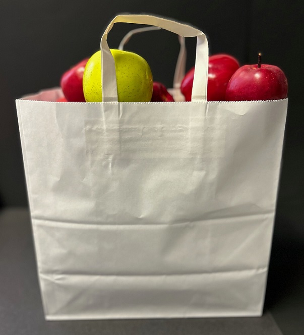 Item No 1681 1/2 bushel White Paper Tote Bag, 250 pack 1/2 bushel White ...