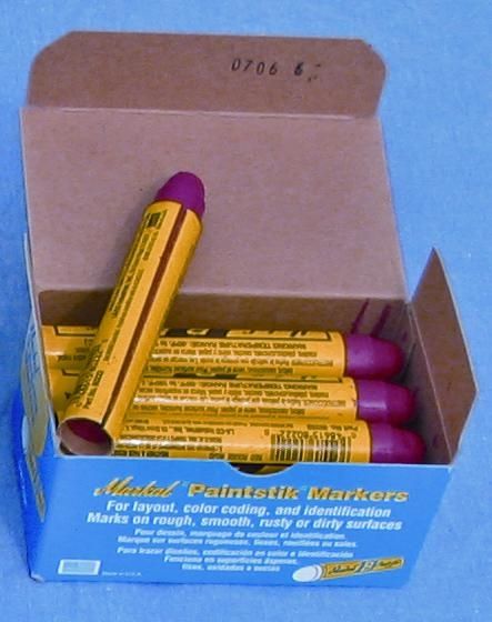 Item No 917 Crayon Red Box Marker 12 pack 3/4 inches diameter x 4 3/4 ...